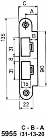 Trioving 5955 strike plate